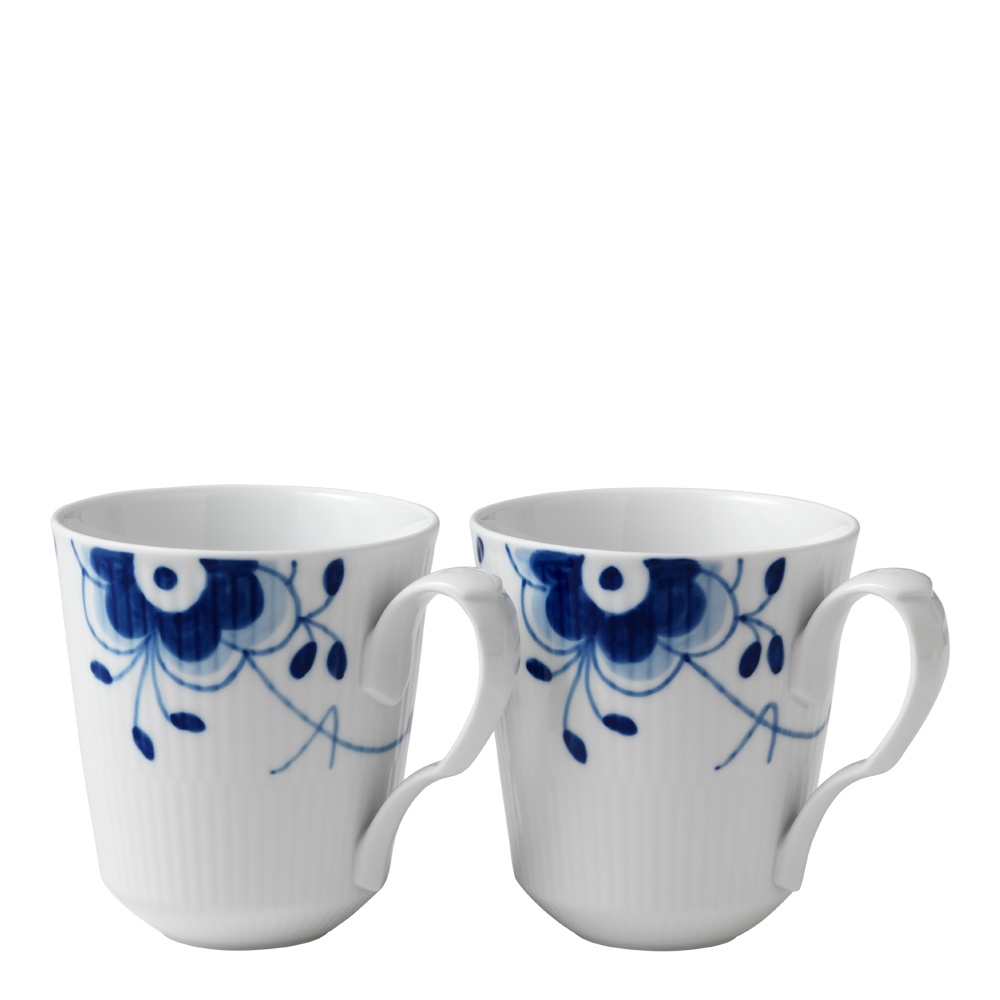 Blue Fluted Mega Mugg 37 cl 2-pack - Cervera