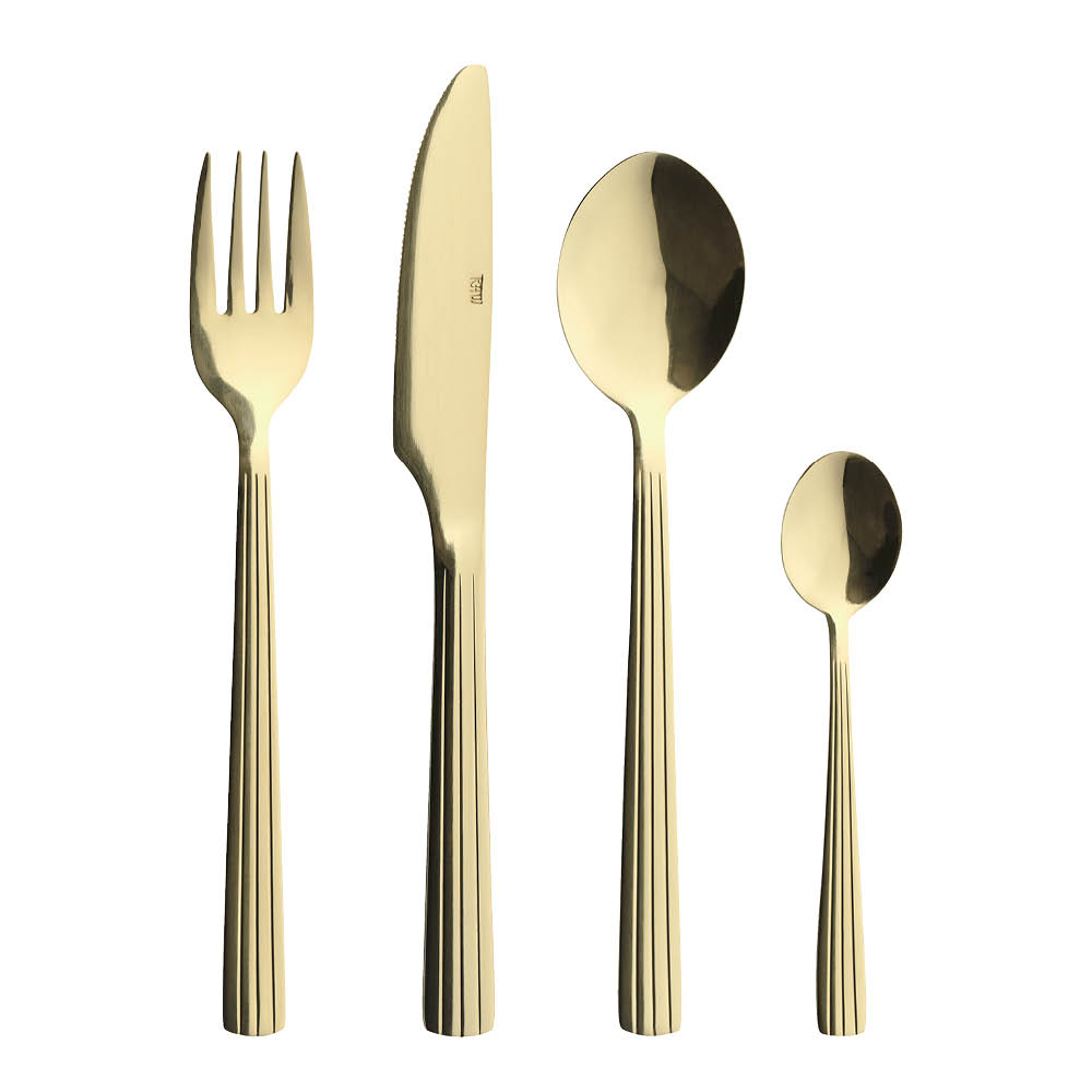 Aida RAW bestikksett 16 deler champagnegull - Cervera