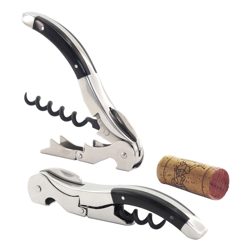 Vinåpner Pulltaps Cordoba med skinnhylster Svart - Cervera