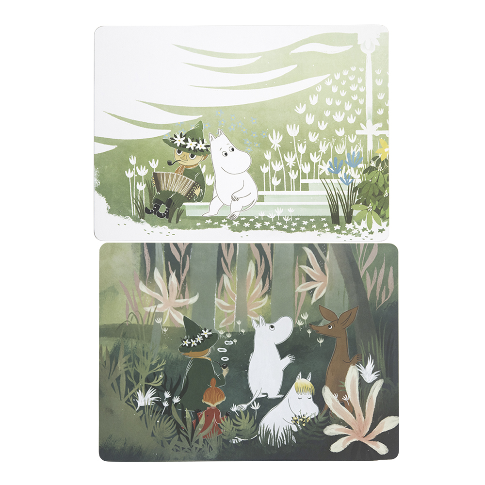 Pluto Design Mumin Bordsunderlägg 28,5x38,8 cm 2 pack Grön - Cervera